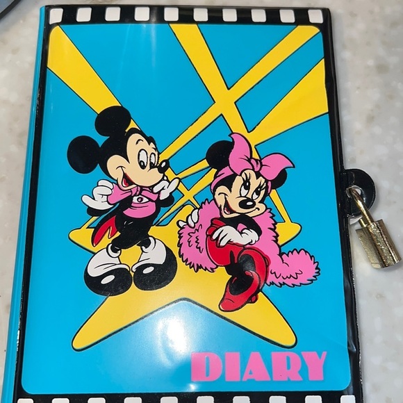 Other | Mickey And Minnie Mouse Vintage Diary No Key | Poshmark